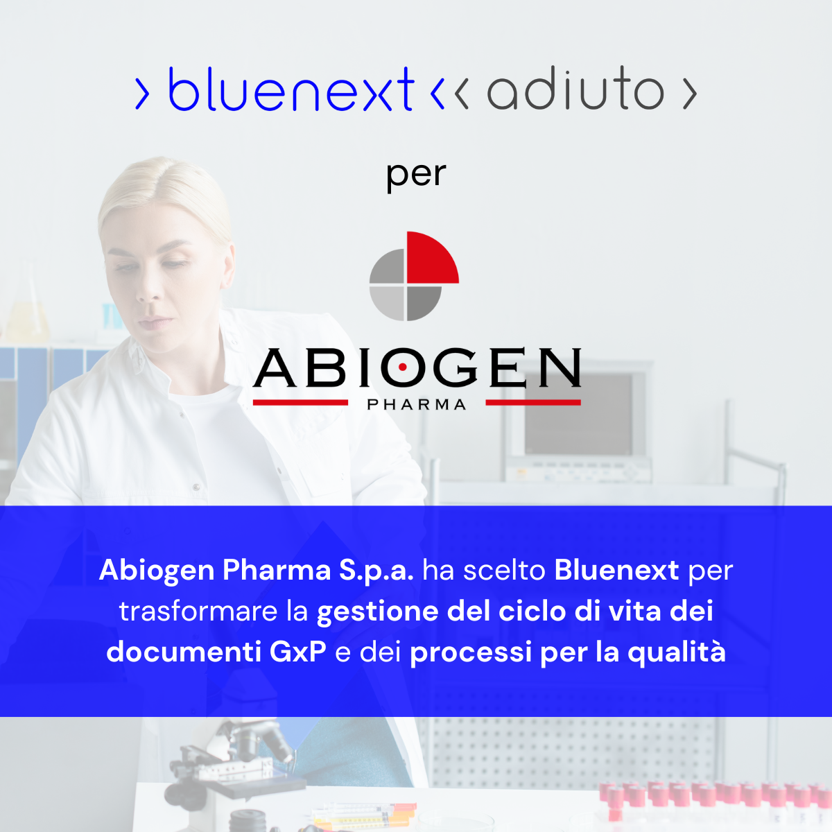 Anche Abiogen Pharma S.p.A. ha scelto Bluenext - Bluenext