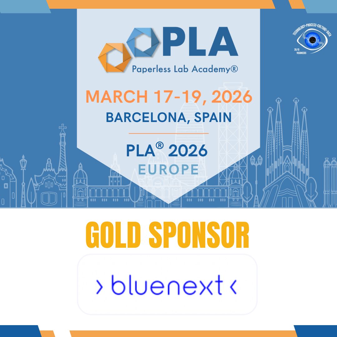 Bluenext Gold Sponsor at the Paperless Lab Academy® Europe - Bluenext